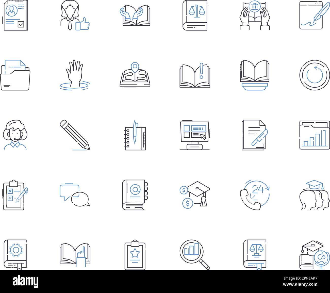 virtual education line icons collection. Online, Digital, Remote ...