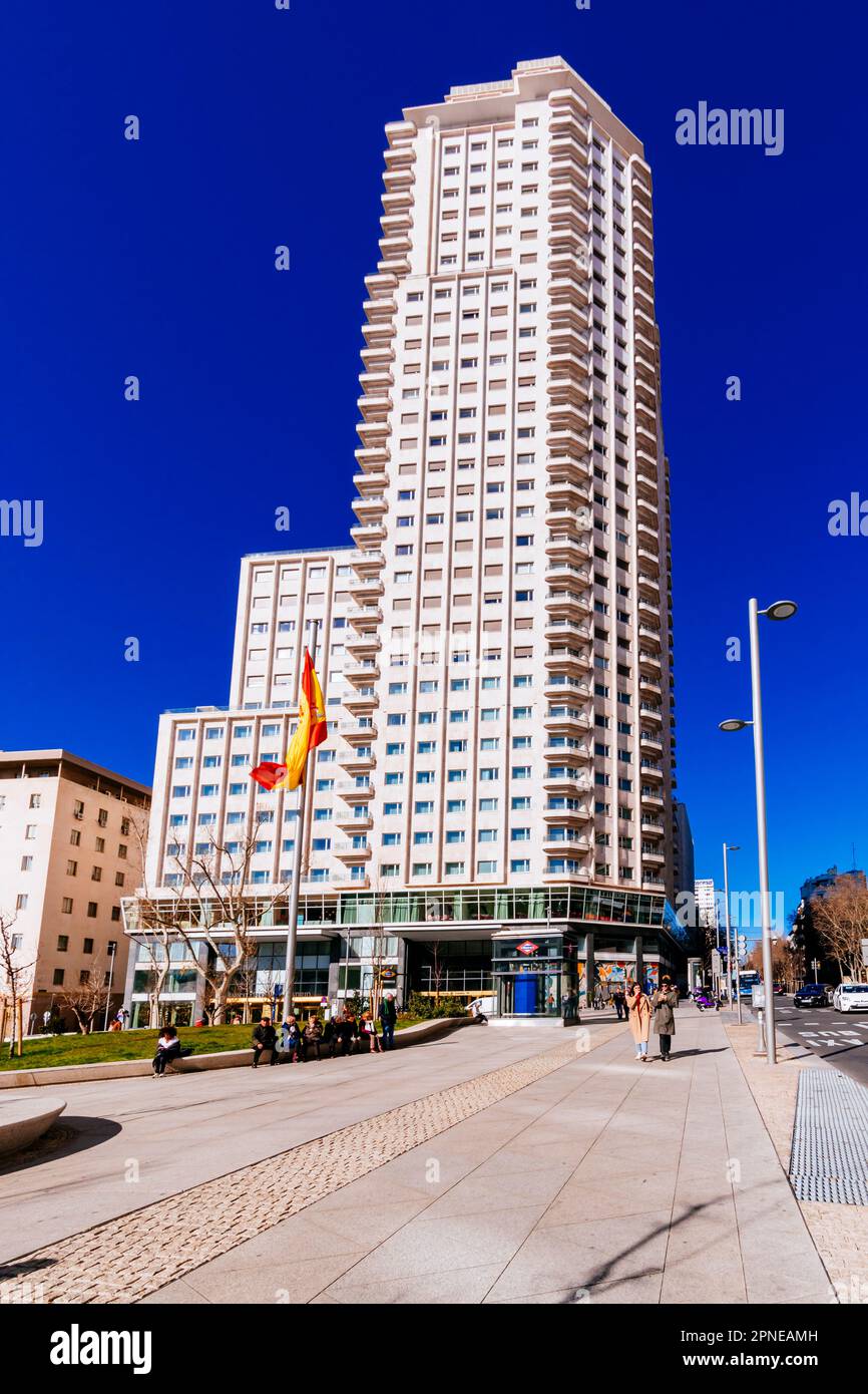 Torre de Madrid, Tower of Madrid, is one of the tallest buildings in ...