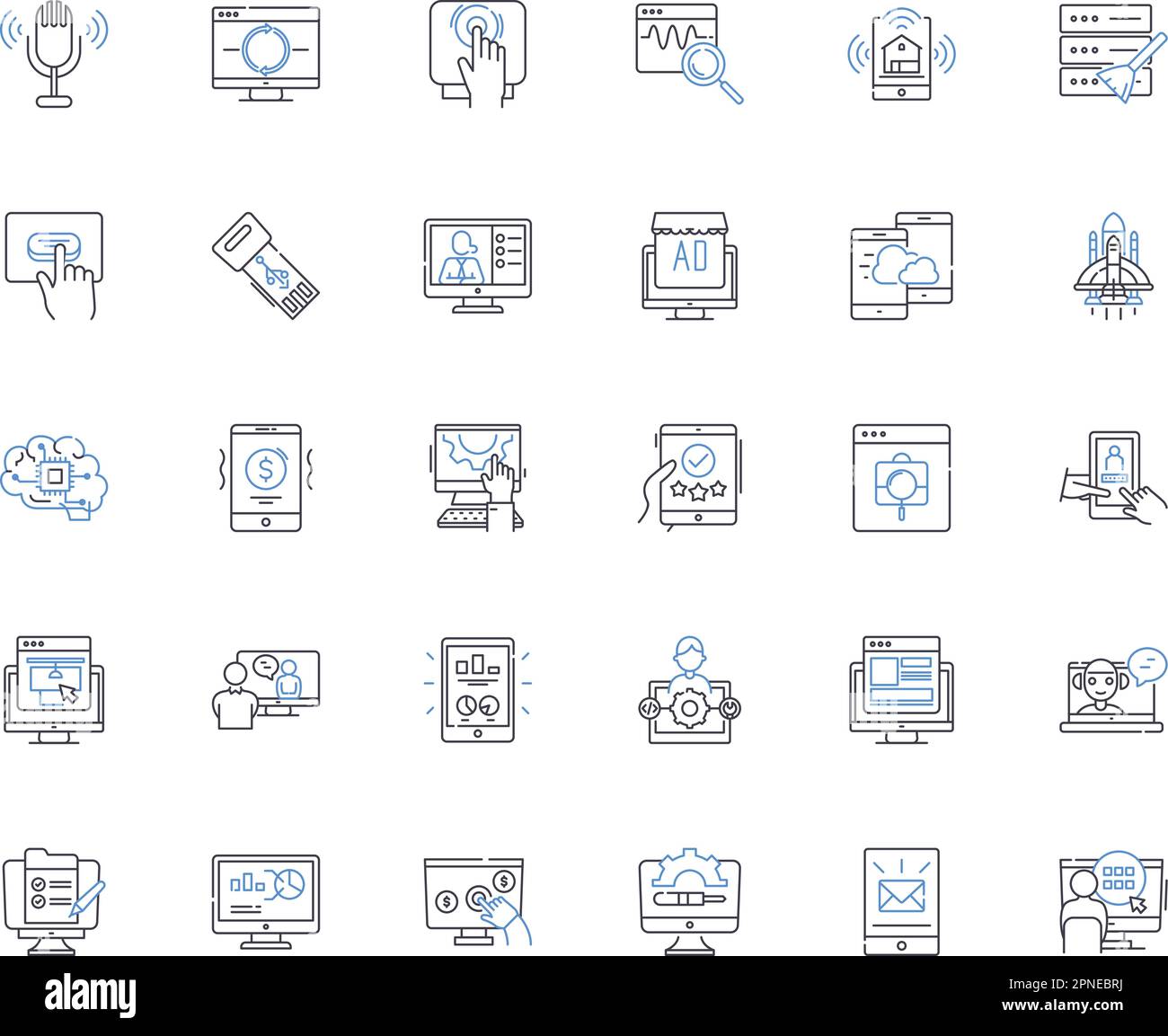 Instrument line icons collection. Piano, Trumpet, Guitar, Saxoph, Drums ...