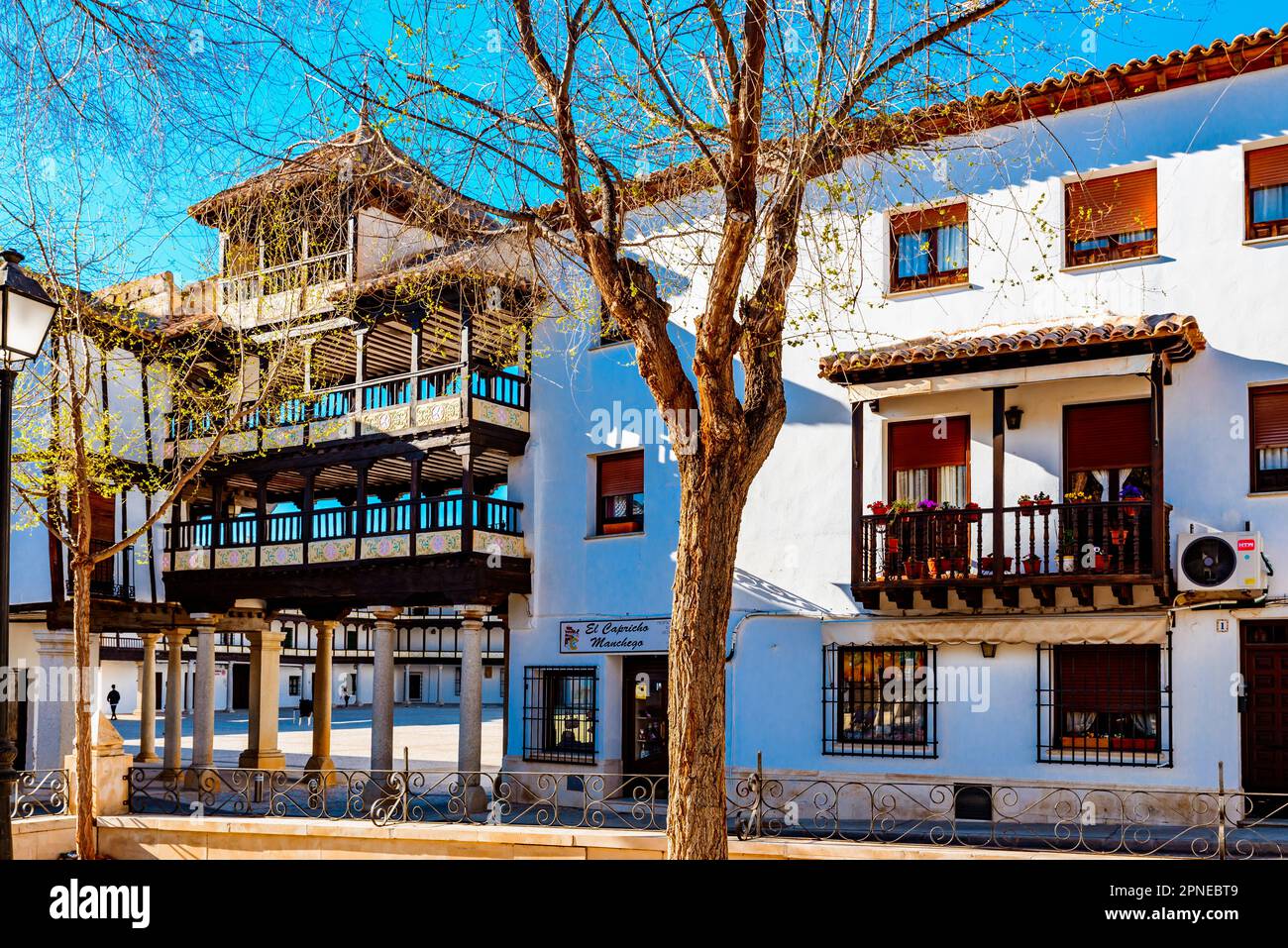 Entrance to the Main Square - plaza Mayor from Orden Square. Tembleque ...