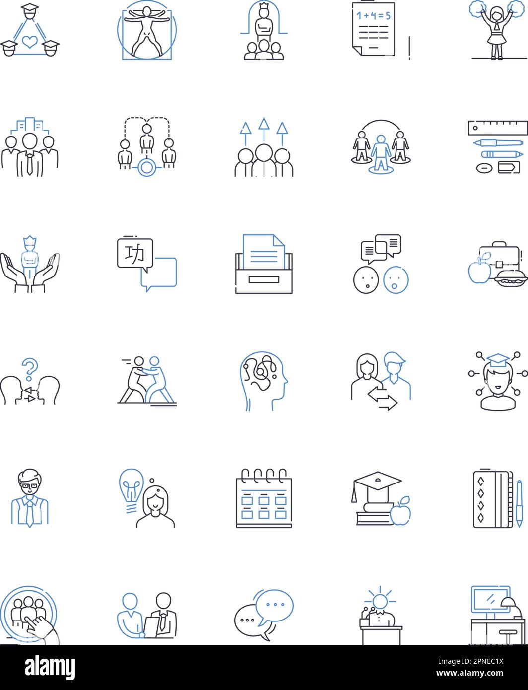 Meetings and gatherings line icons collection. Convene, Assemble ...