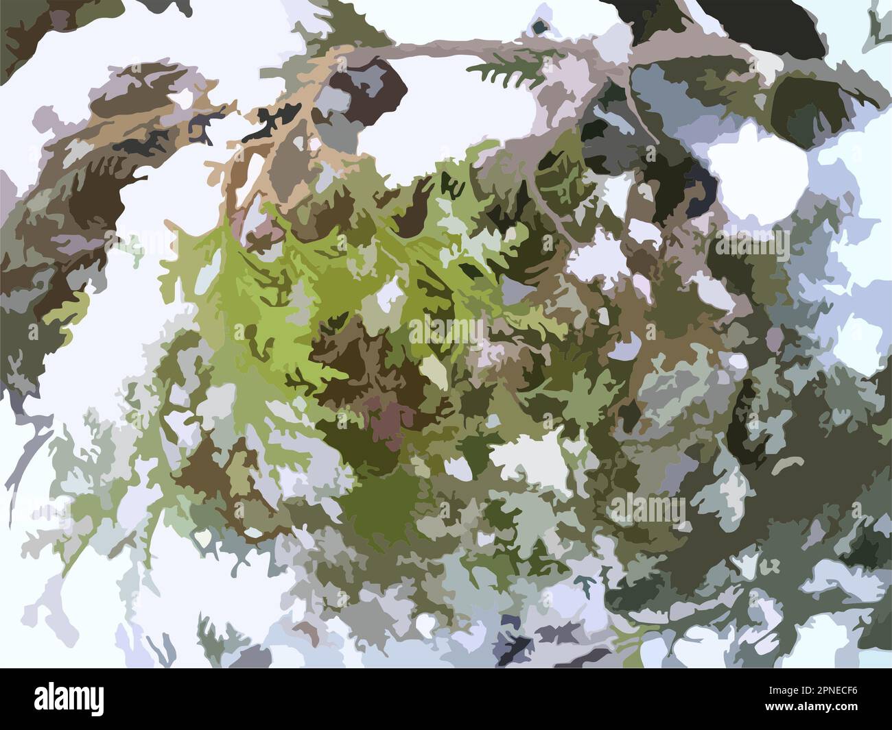 Winter forest motifs for backgrounds and textures or textiles. Tui ...