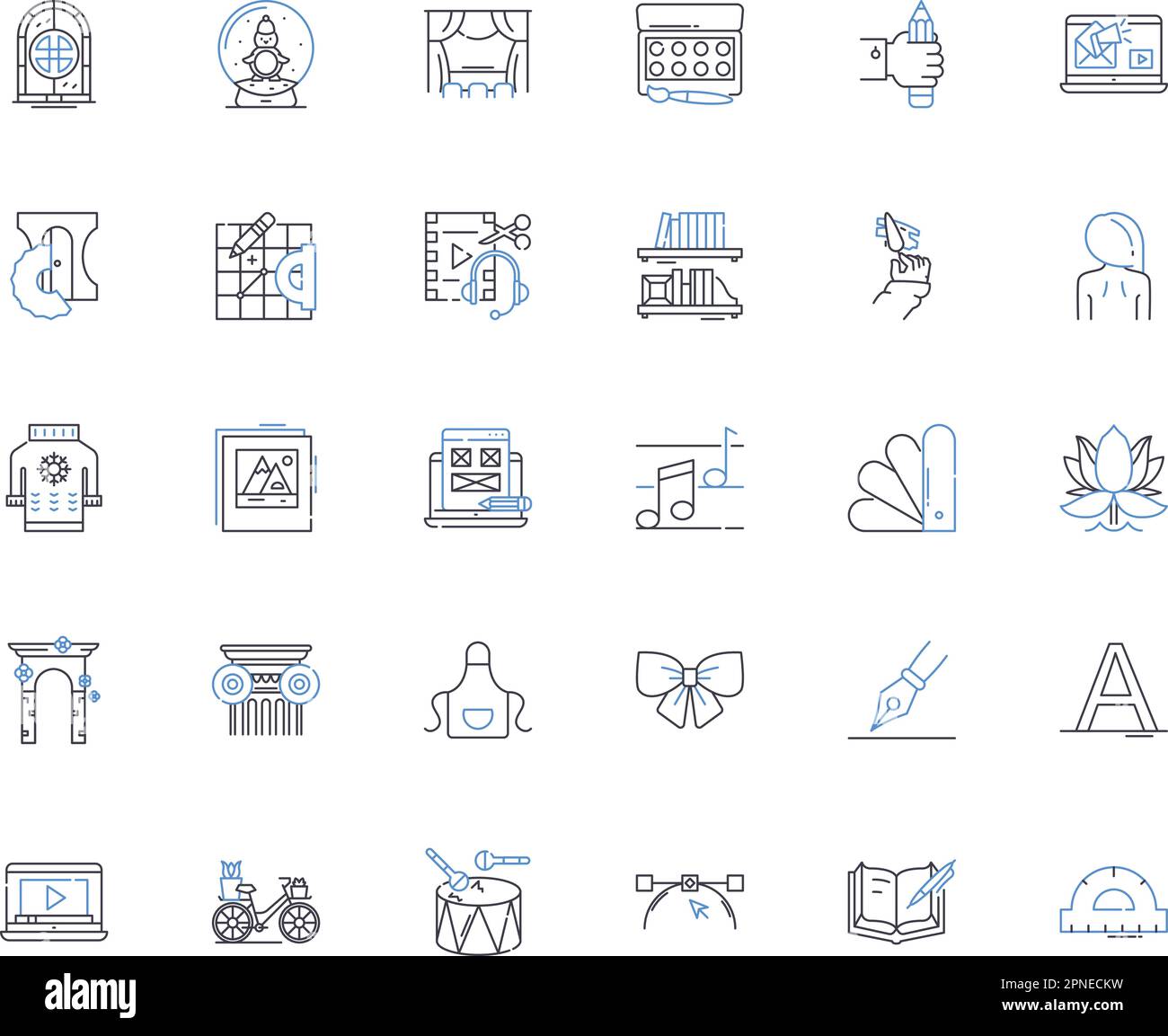 Artisanal goods line icons collection. Handcrafted, Authentic ...