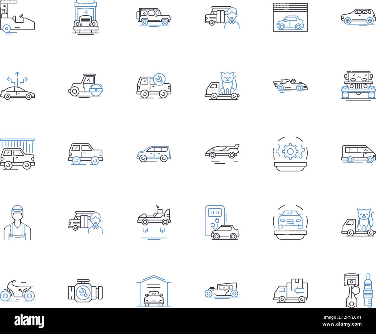 Cycles line icons collection. Biking, Pedaling, Spinning, Wheels ...
