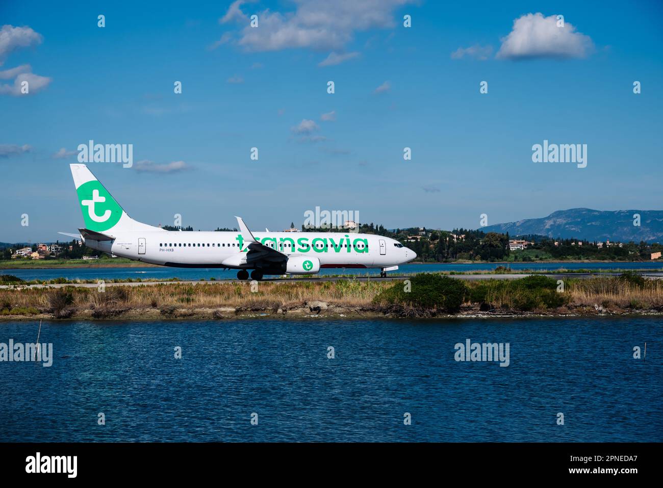 Kerkyra, Greece - 09 24 2022: Corfu Airport, Transavia Plane Take Off ...