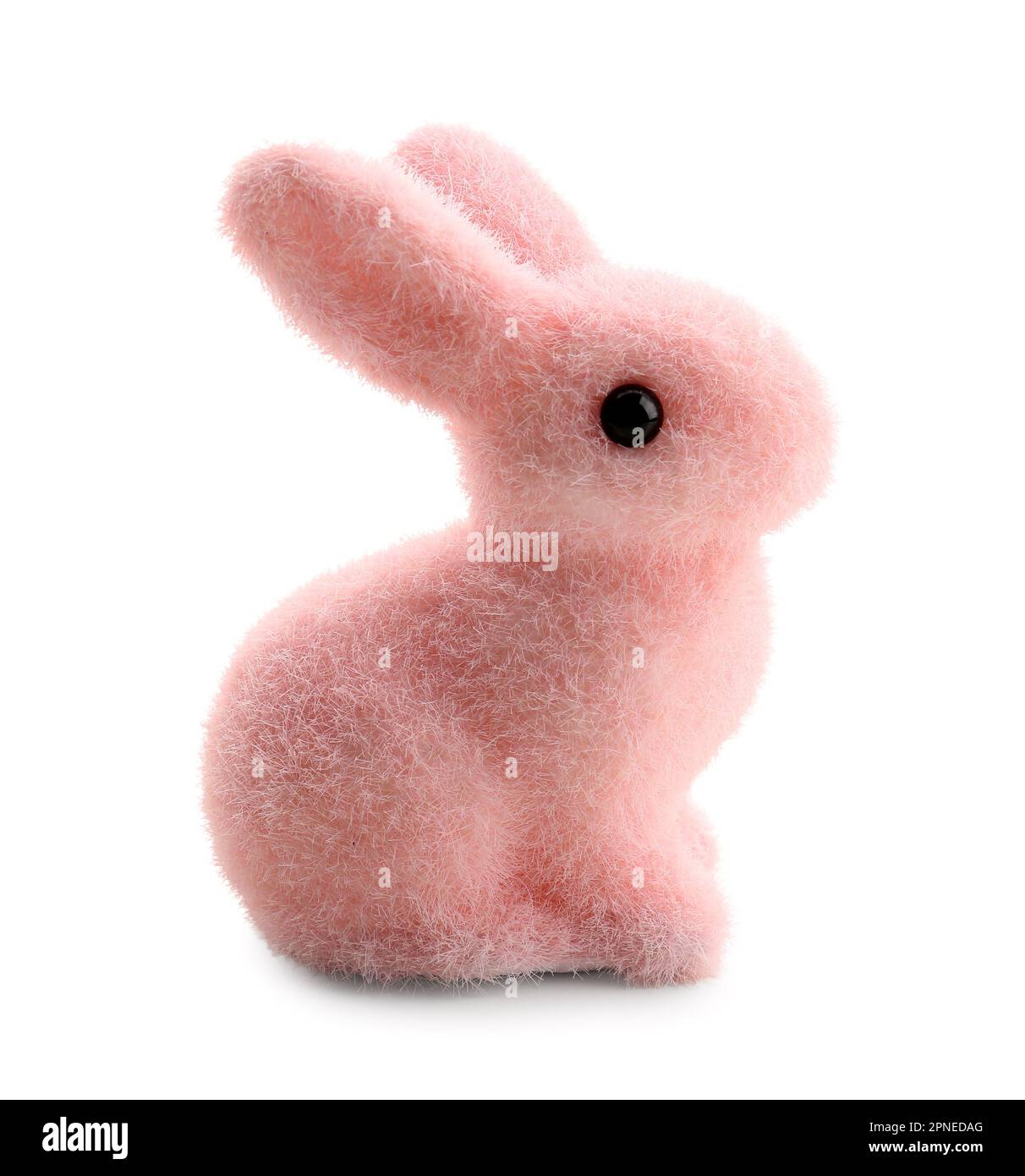 Pink Easter bunny isolated on white background Stock Photo - Alamy