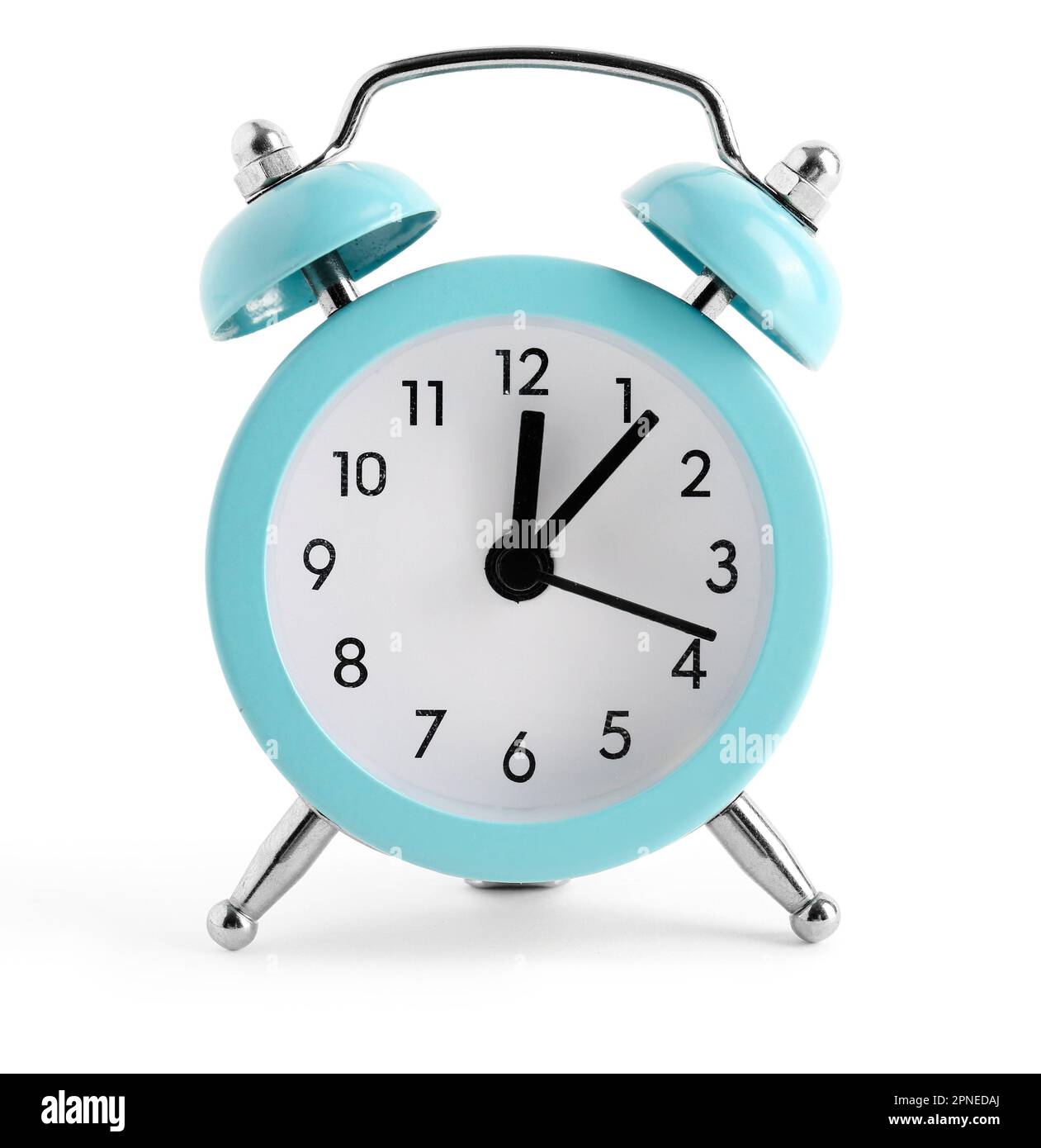 Colorful alarm clock isolated on white background Stock Photo - Alamy
