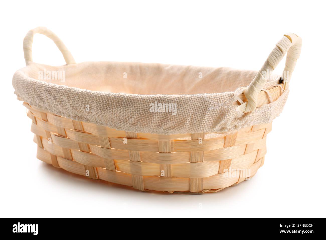 Empty basket isolated on white background Stock Photo - Alamy