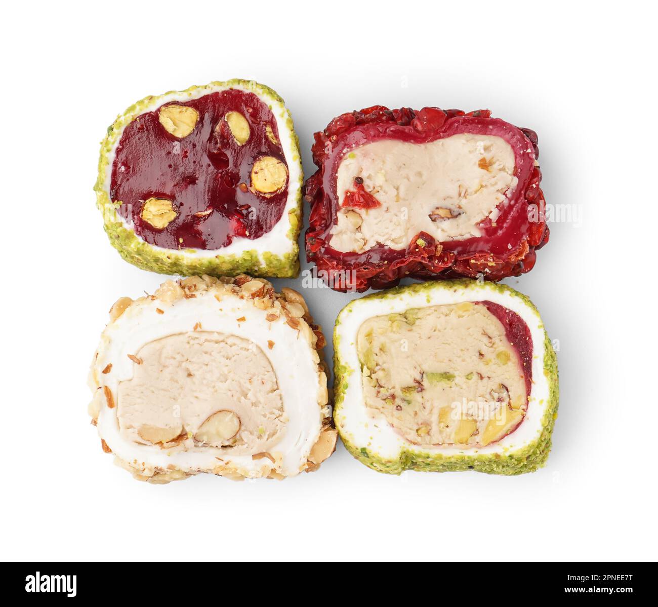 Tasty Turkish Delight isolated on white background Stock Photo - Alamy