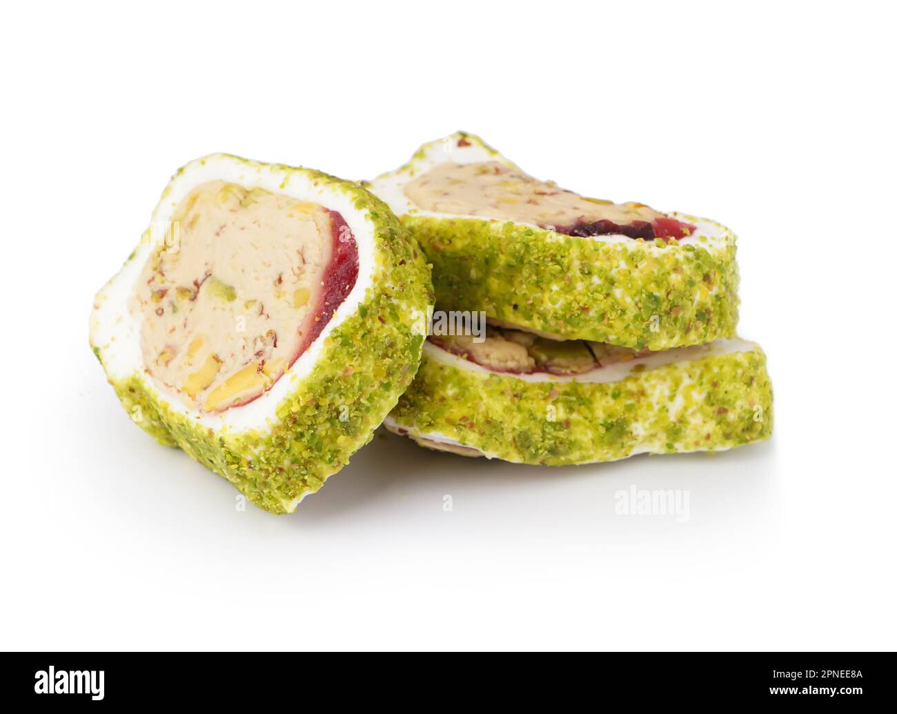 Tasty Turkish Delight isolated on white background Stock Photo - Alamy