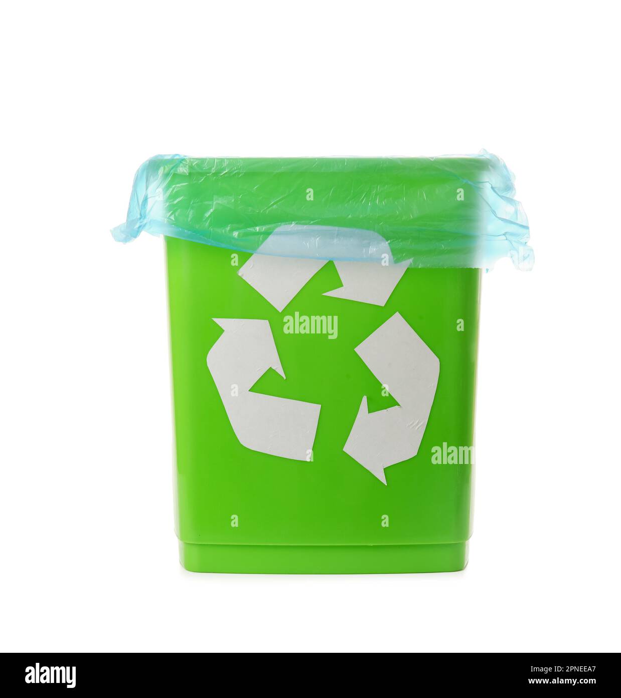 Trash bin isolated on white background Stock Photo - Alamy