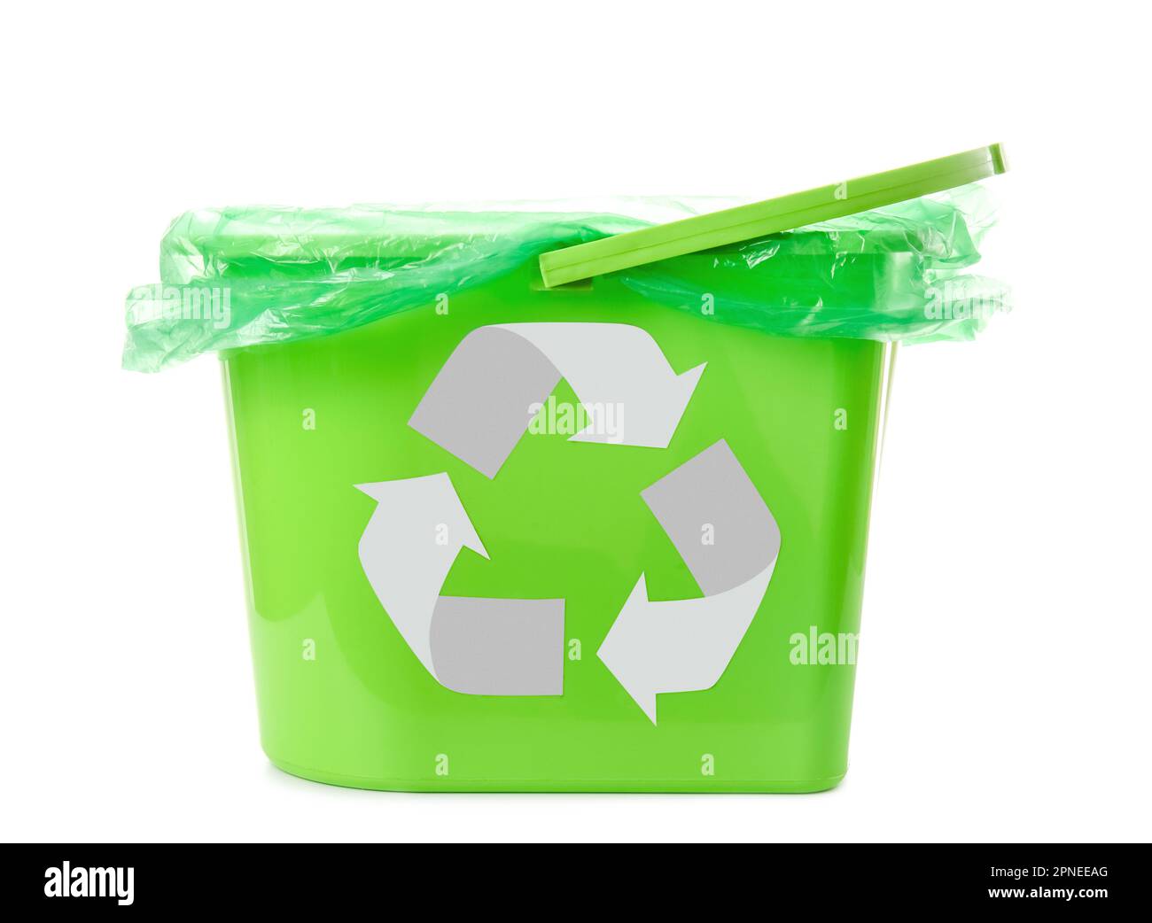 Trash bin isolated on white background Stock Photo - Alamy
