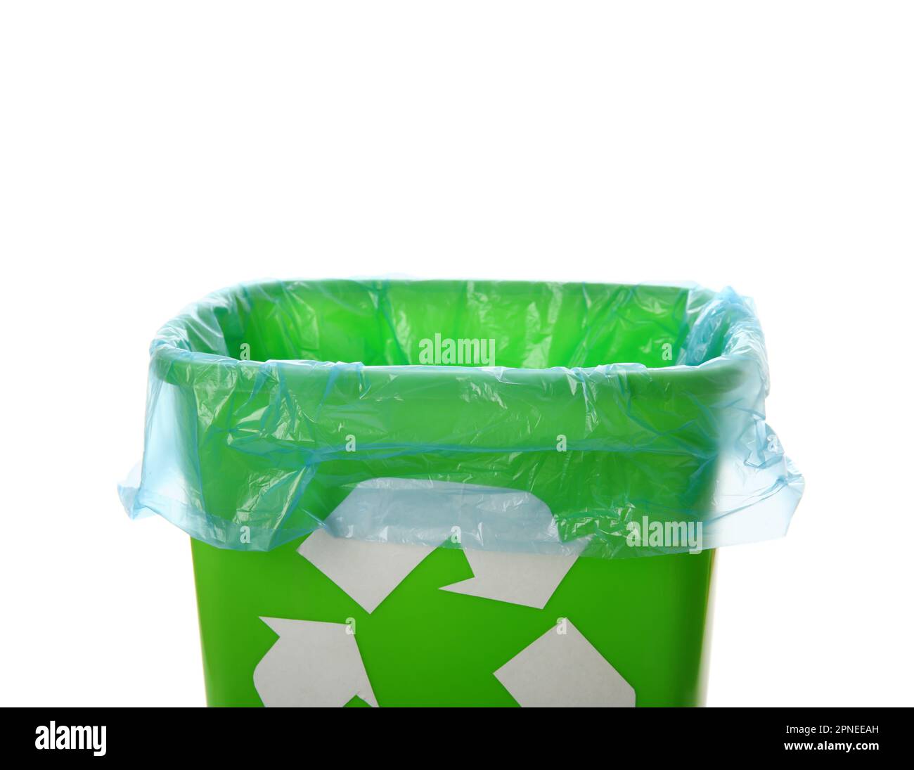 Trash bin isolated on white background, closeup Stock Photo - Alamy