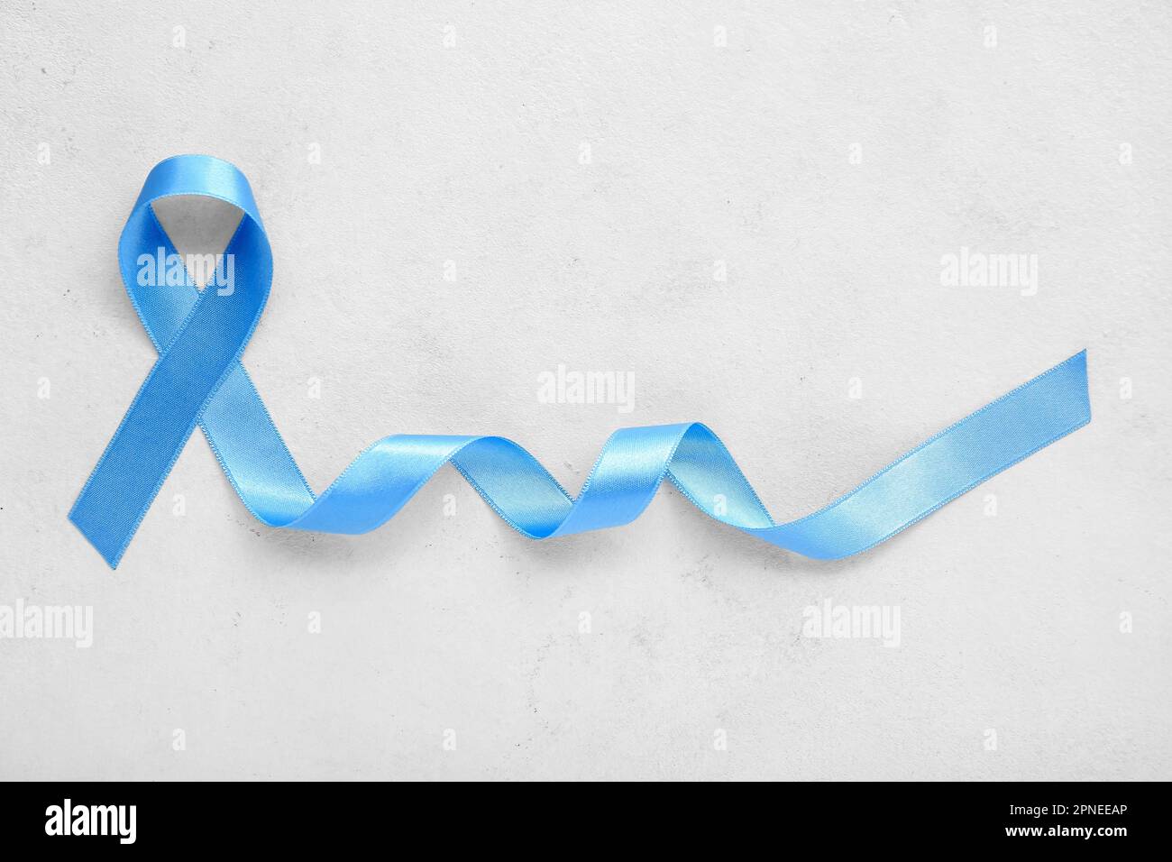 Blue awareness ribbon on white background. Diabetes concept Stock Photo ...