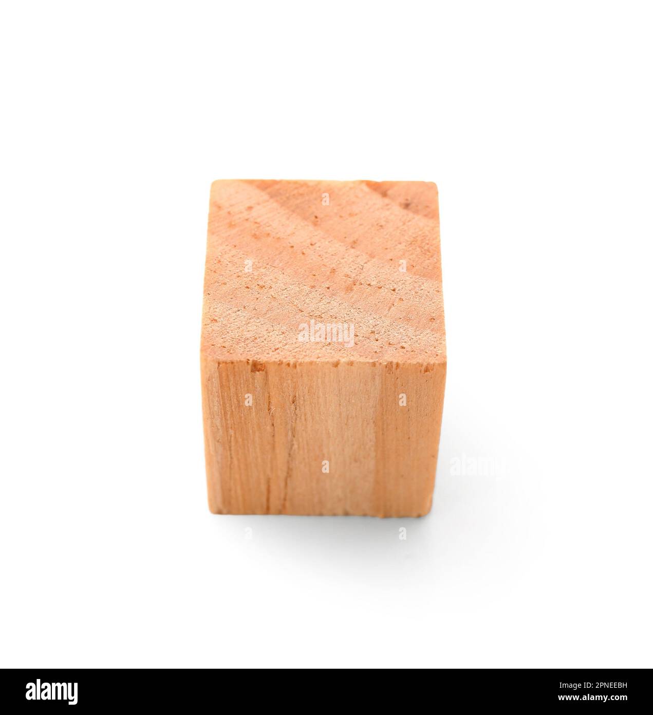 Wooden cube isolated on white background Stock Photo - Alamy