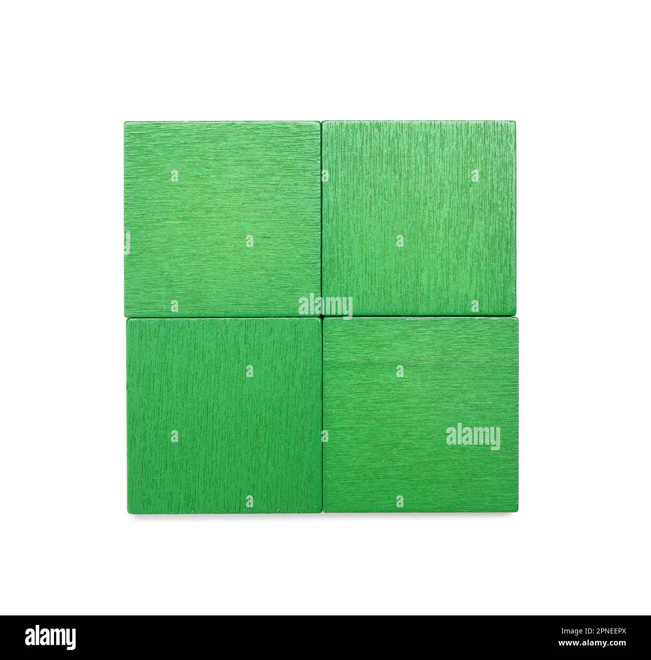Green puzzle blocks isolated on white background Stock Photo - Alamy
