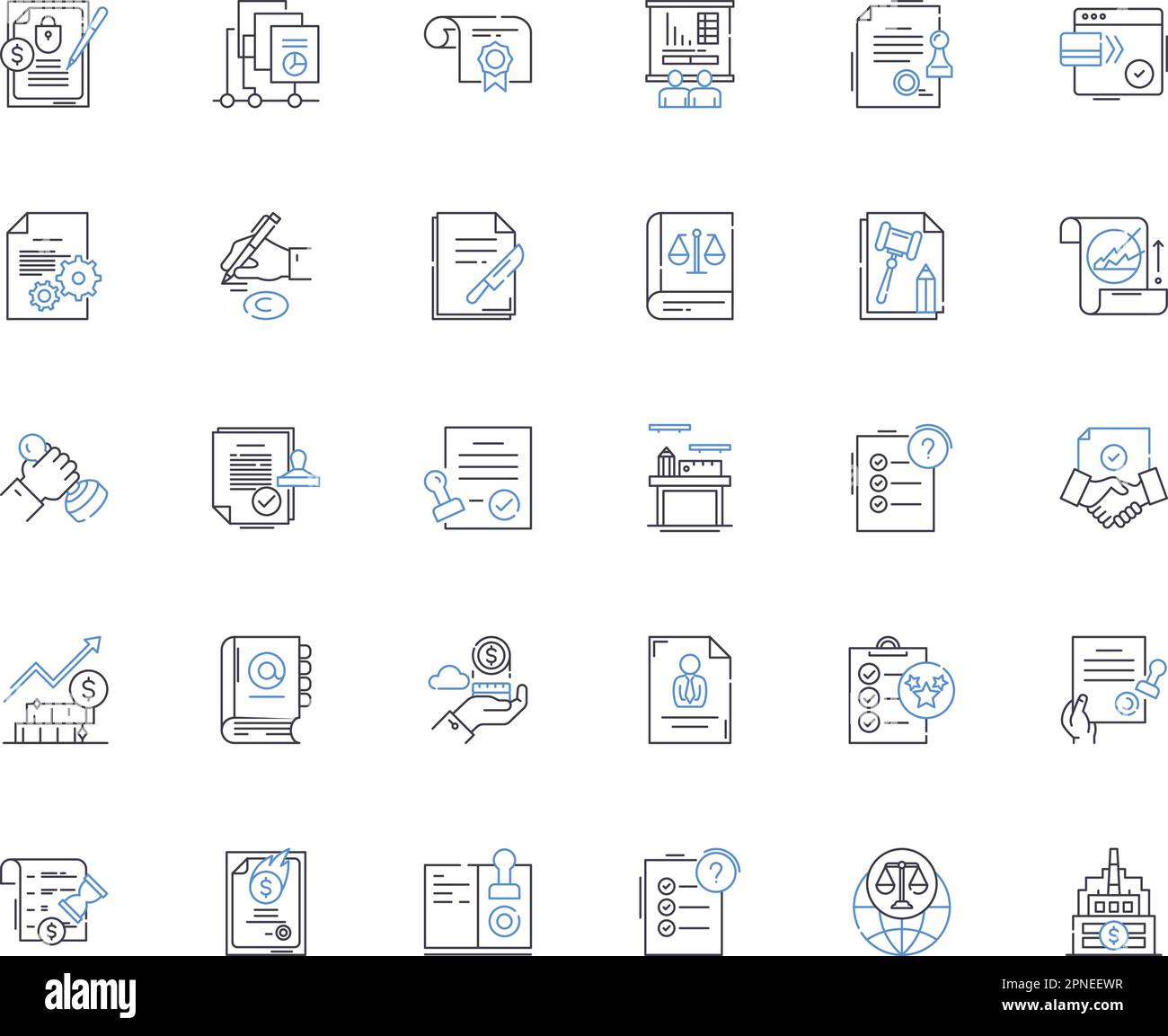 Financial control line icons collection. Budgeting, Planning ... Financial control line icons collection. Budgeting, Planning ...