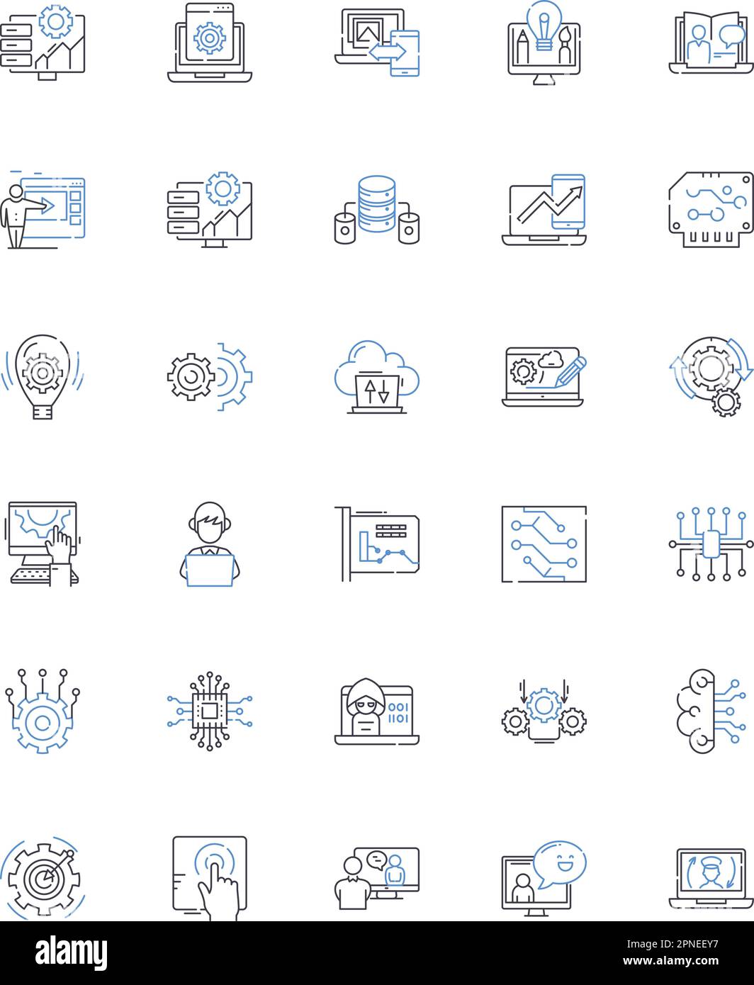 Online Portal line icons collection. Accessible, User-friendly ...