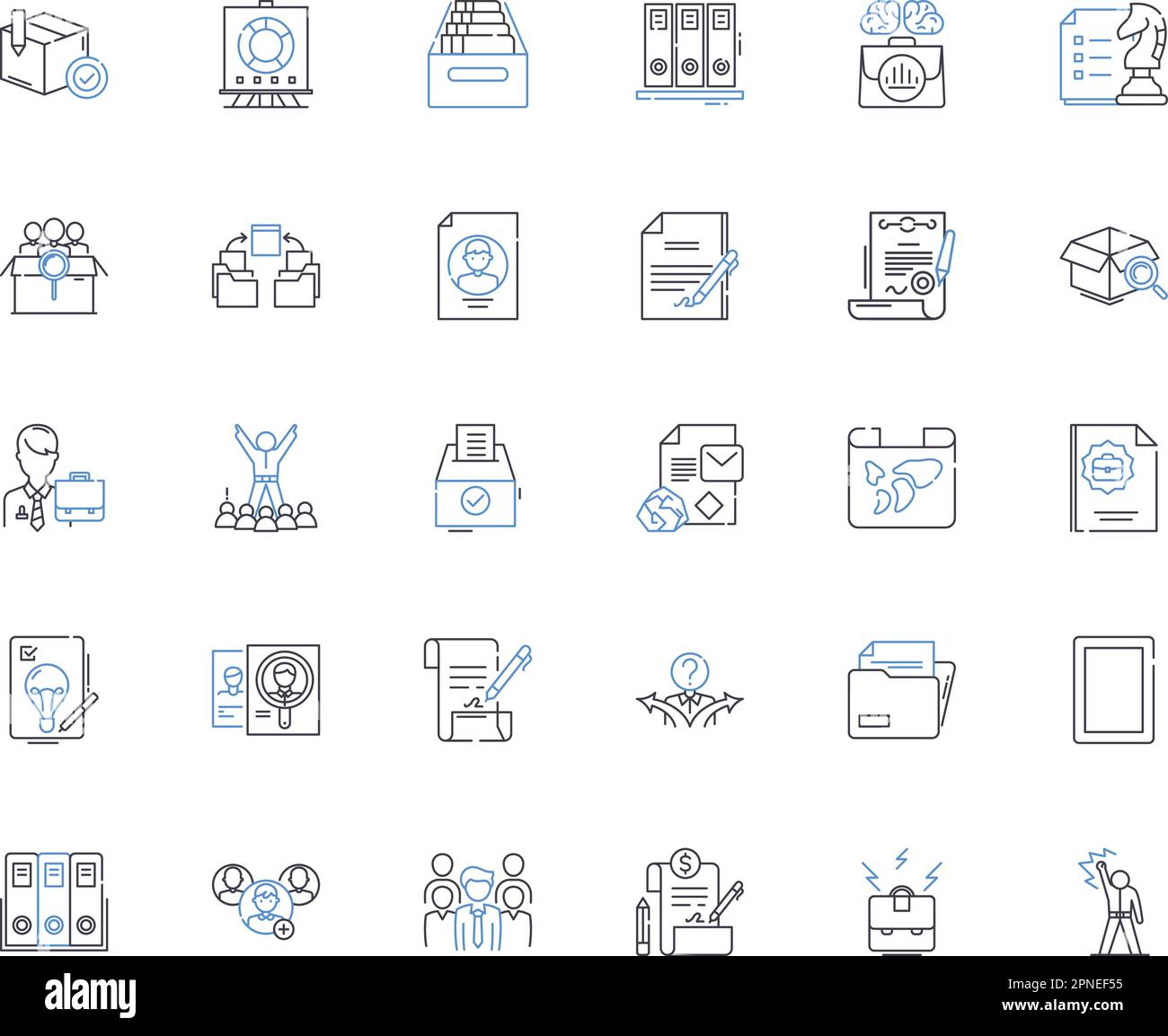 Data Manipulation Line Icons Collection Filtering Sorting