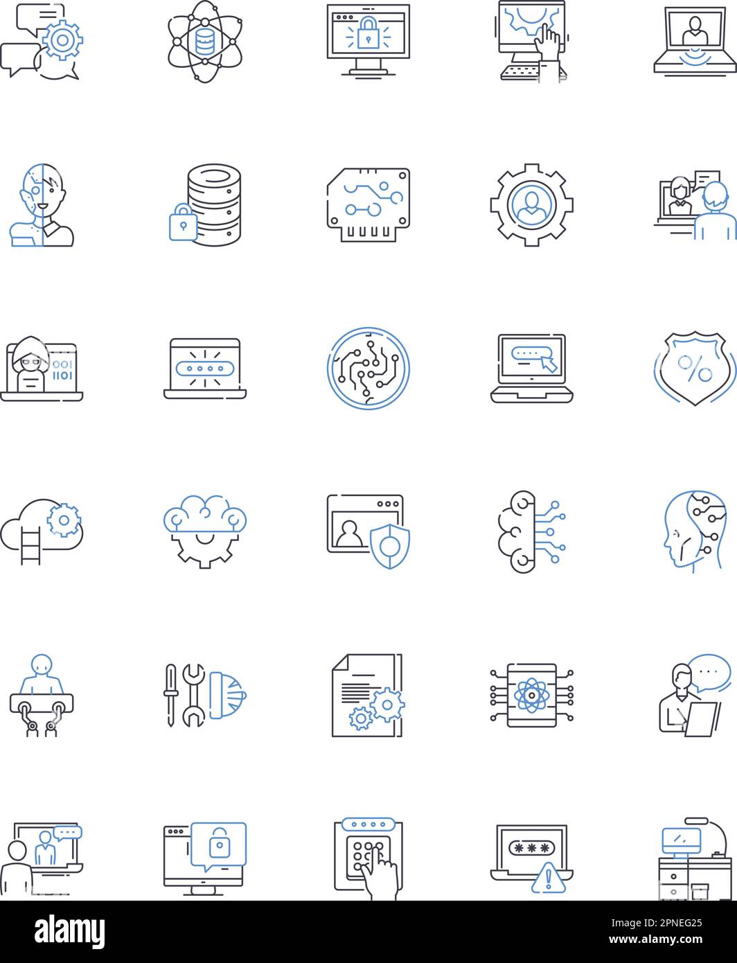 Safety line icons collection. Protection, Security, Precaution ...