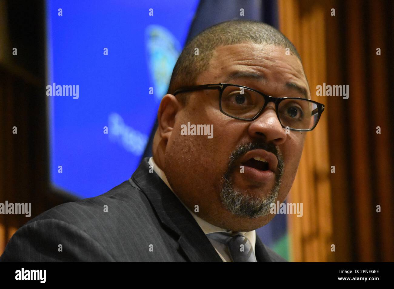 New York, United States. 18th Apr, 2023. Manhattan District Attorney ...