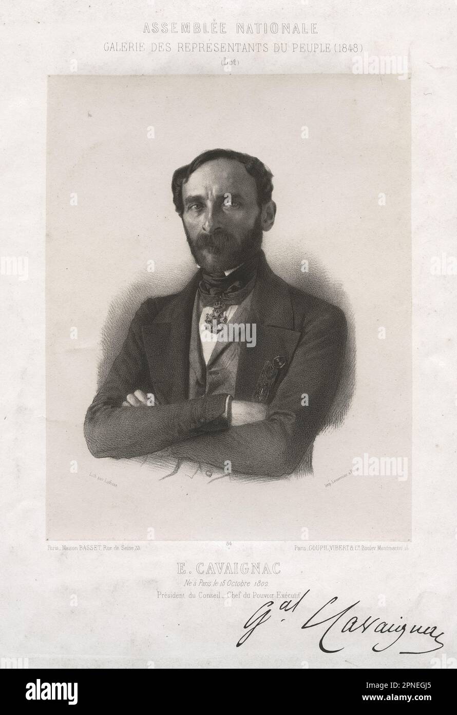 Louis-Eugene Cavaignac, by Louis Auguste Bisson, 1848 Stock Photo - Alamy