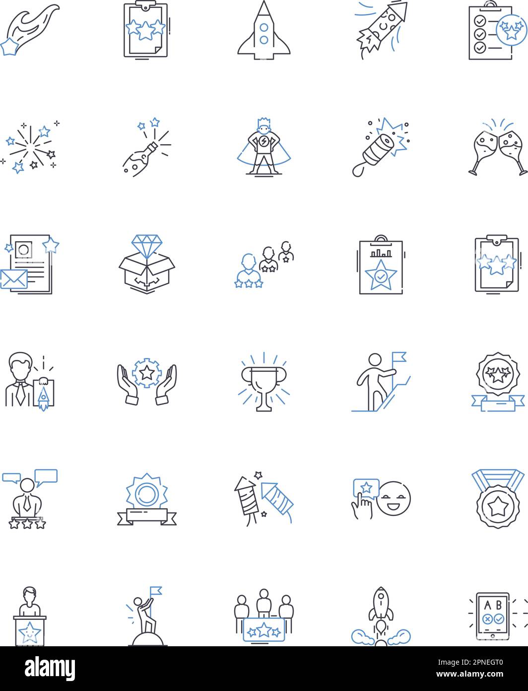 Thriving Operation Line Icons Collection Efficiency Productivity