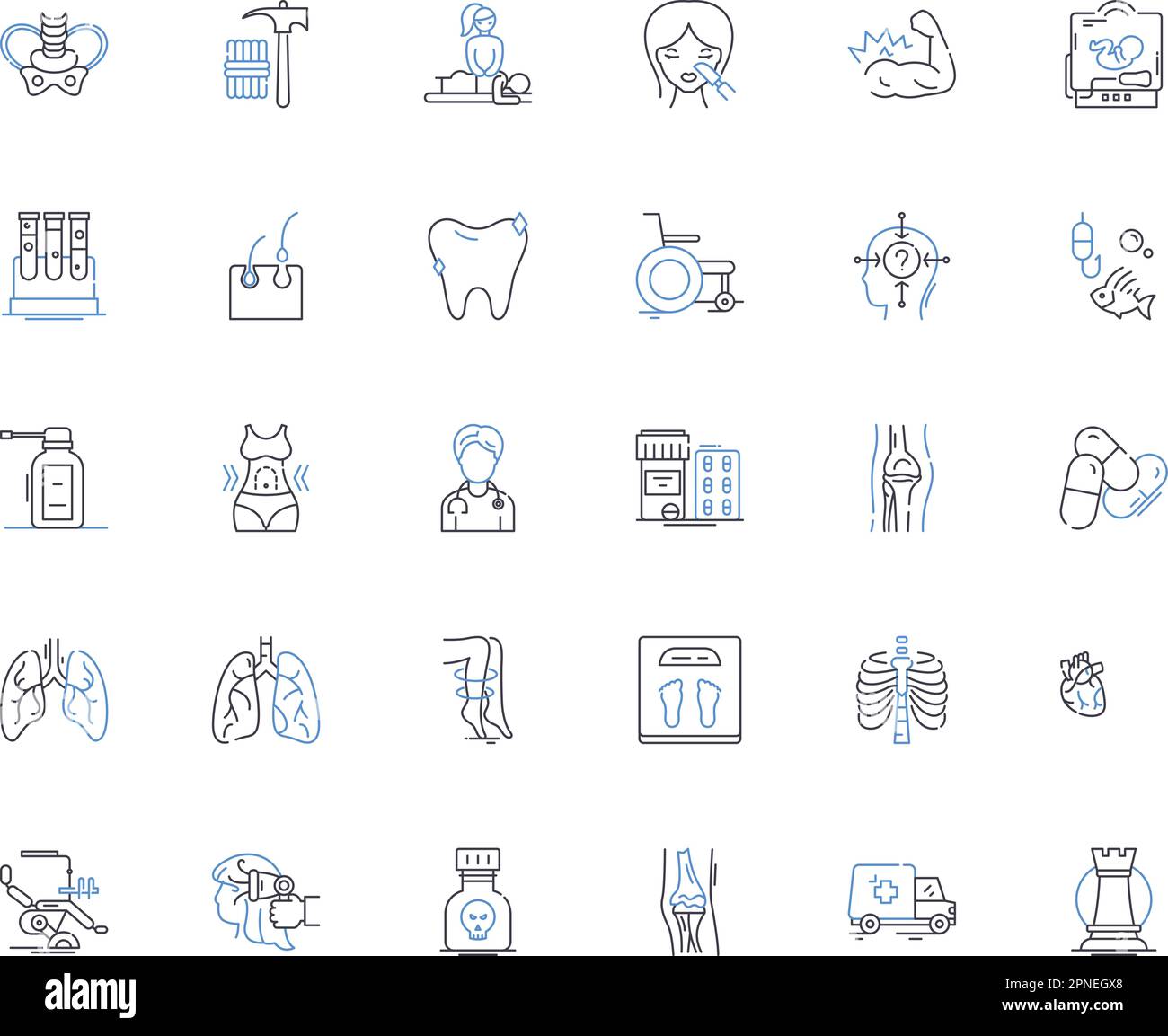 Wellness line icons collection. Balance, Calm, Cleanse, Comfort, Detox ...
