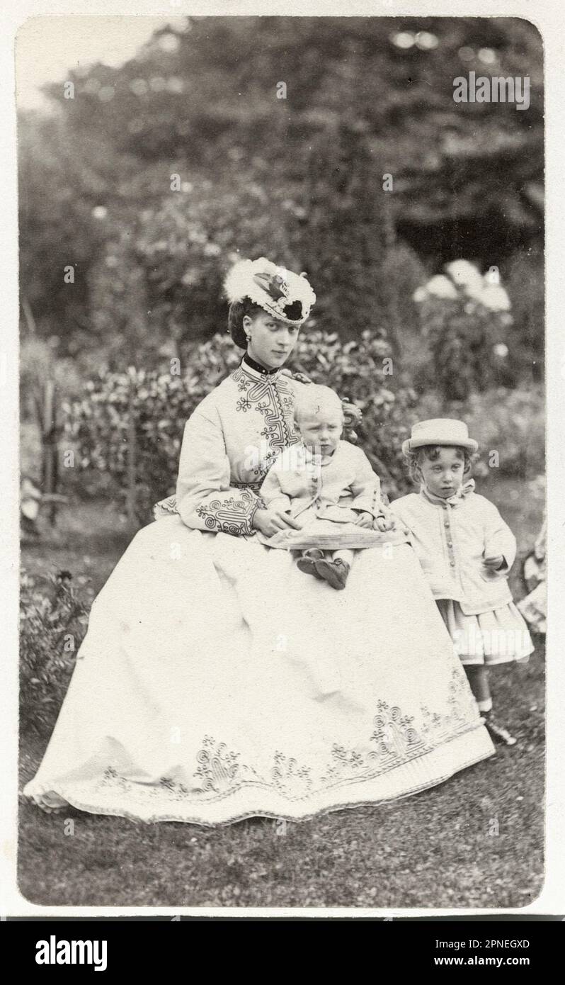 Queen Alexandra with Prince Albert Victor, Duke of Clarence and ...