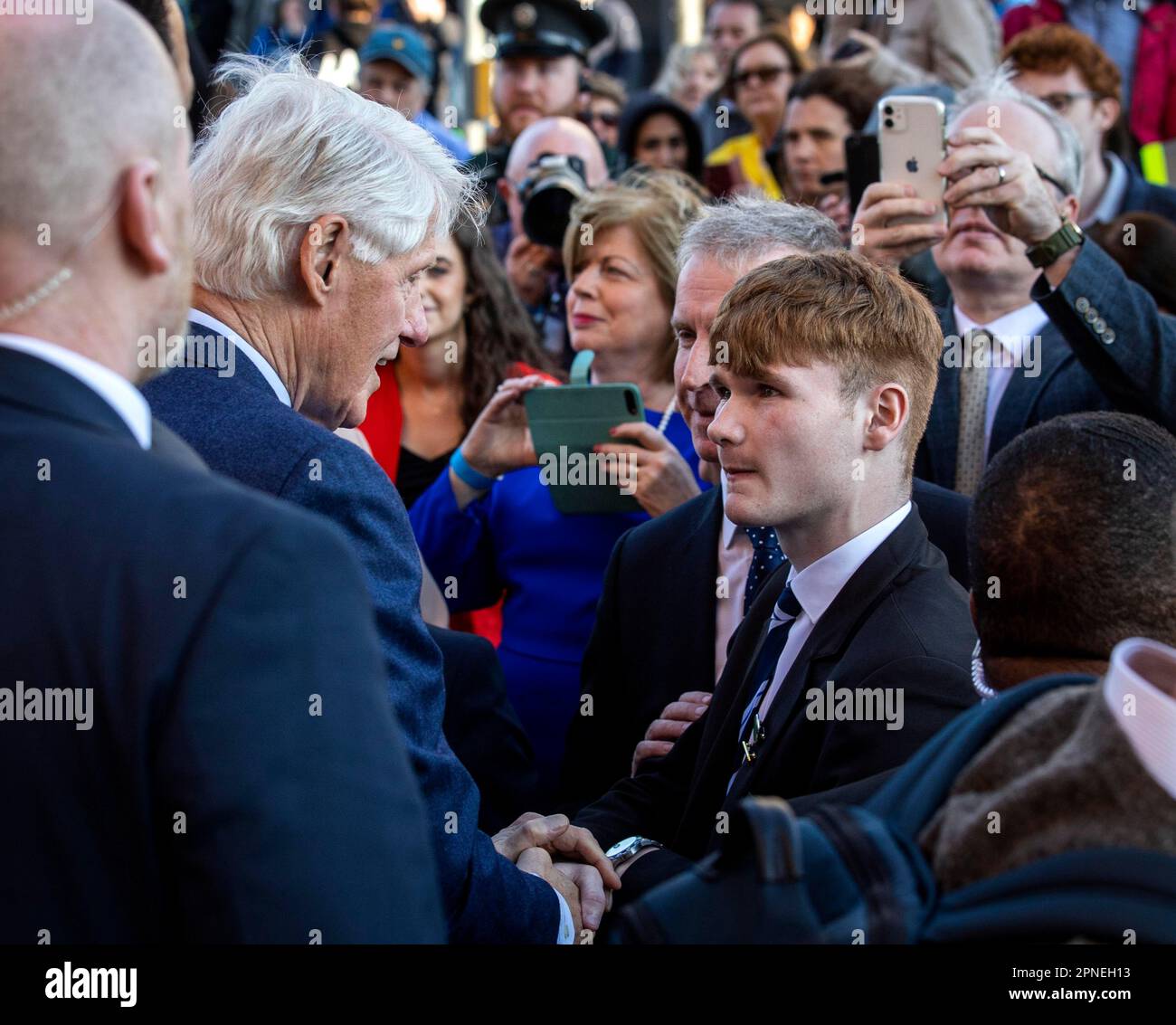 Former US president Bill Clinton speaks with St Columb's College ...