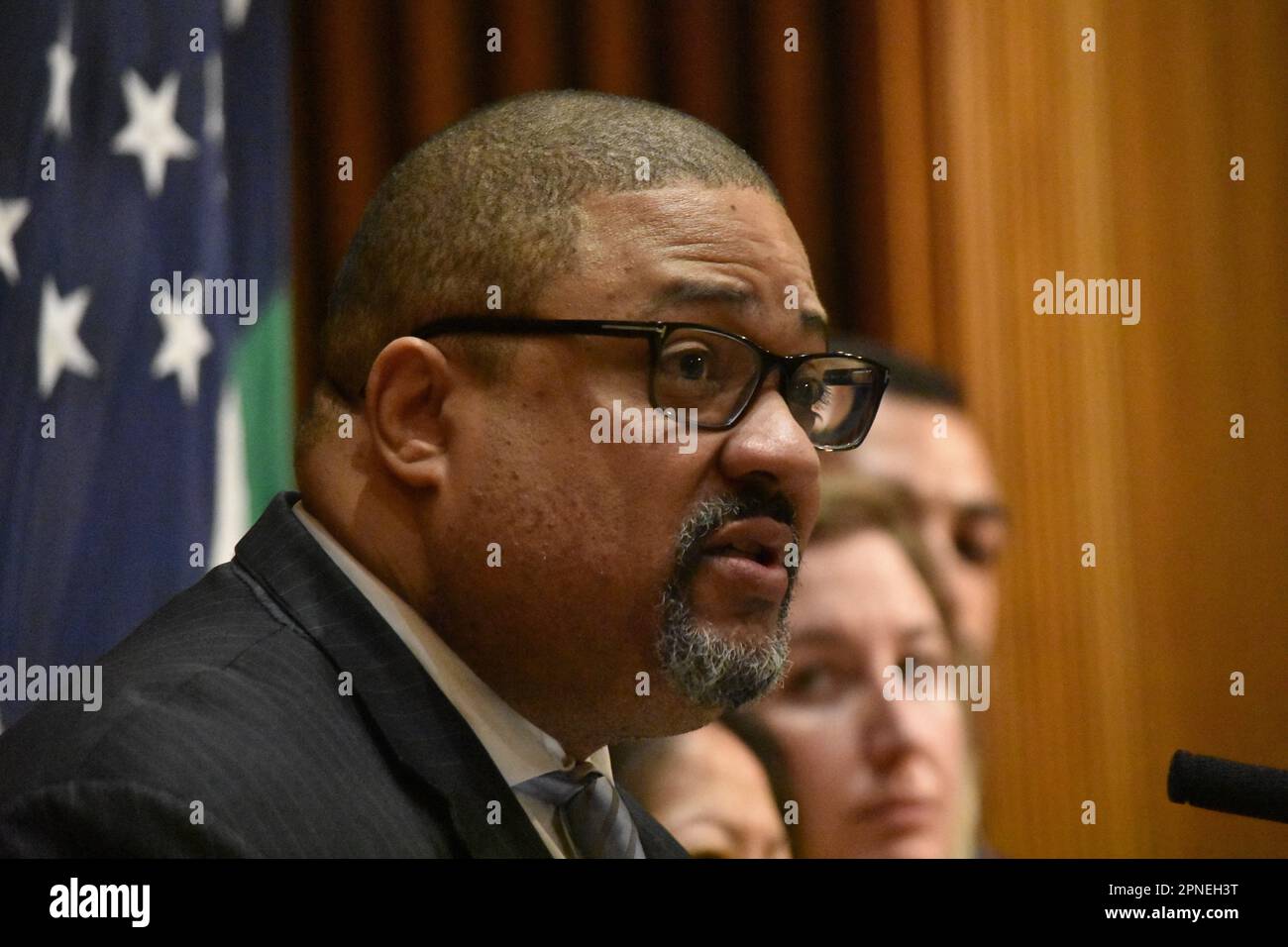 New York, United States. 18th Apr, 2023. Manhattan District Attorney ...