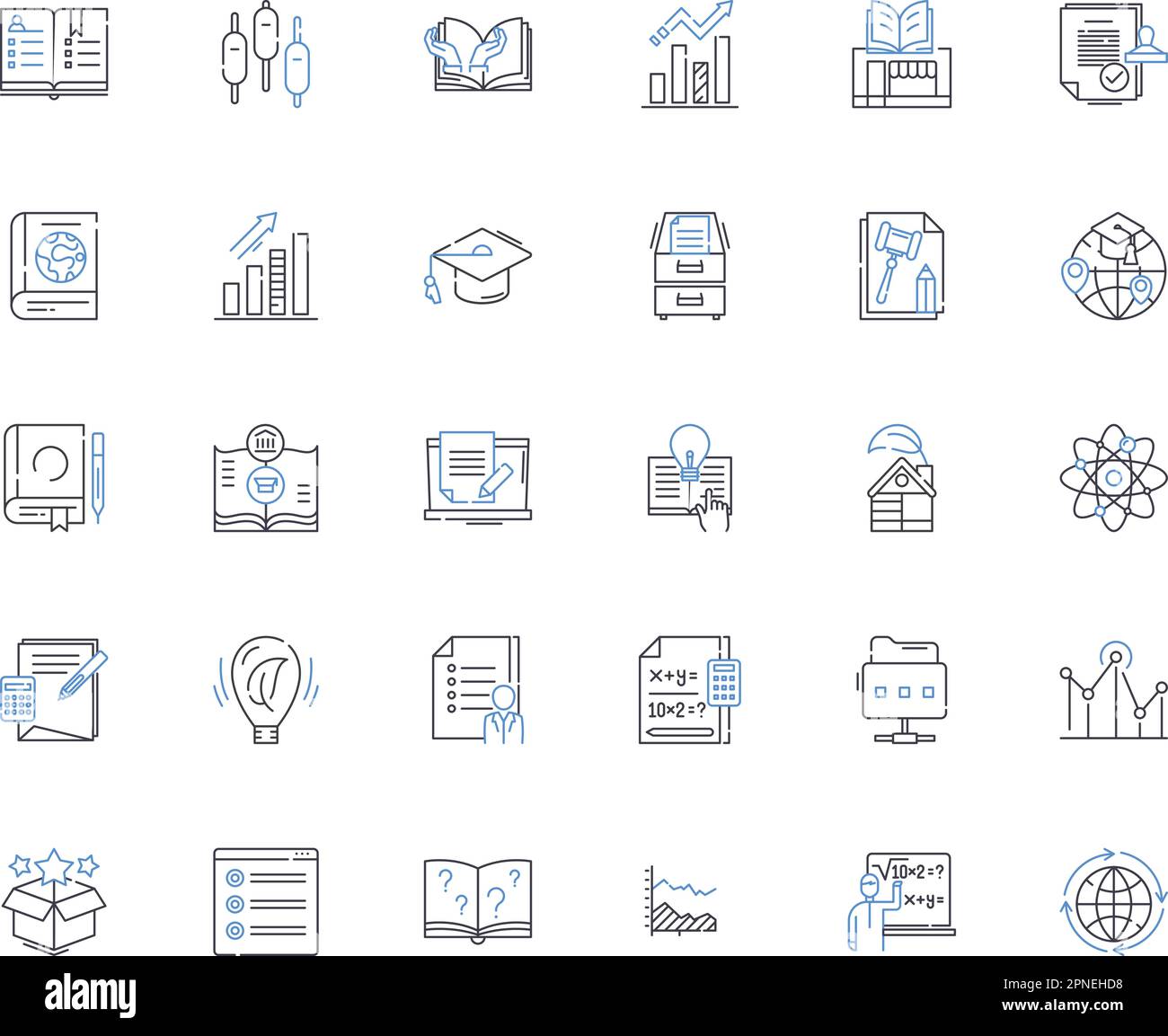 Linguistic Analysis Line Icons Collection Phtics Morphology Syntax