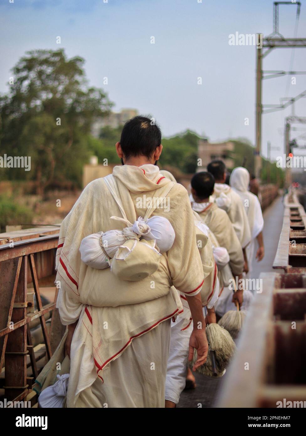 jain sadhu on the bridge Stock Photo - Alamy