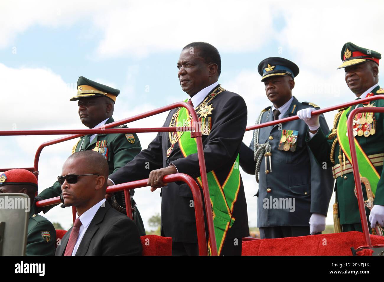 Mount Darwin, Zimbabwe. 18th Apr, 2023. Zimbabwean President Emmerson ...