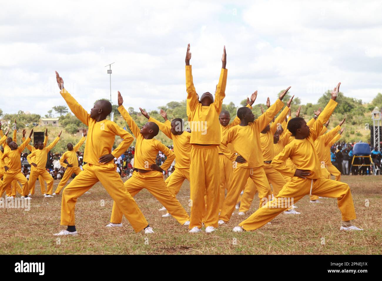 Mount Darwin, Zimbabwe. 18th Apr, 2023. Children perform during ...