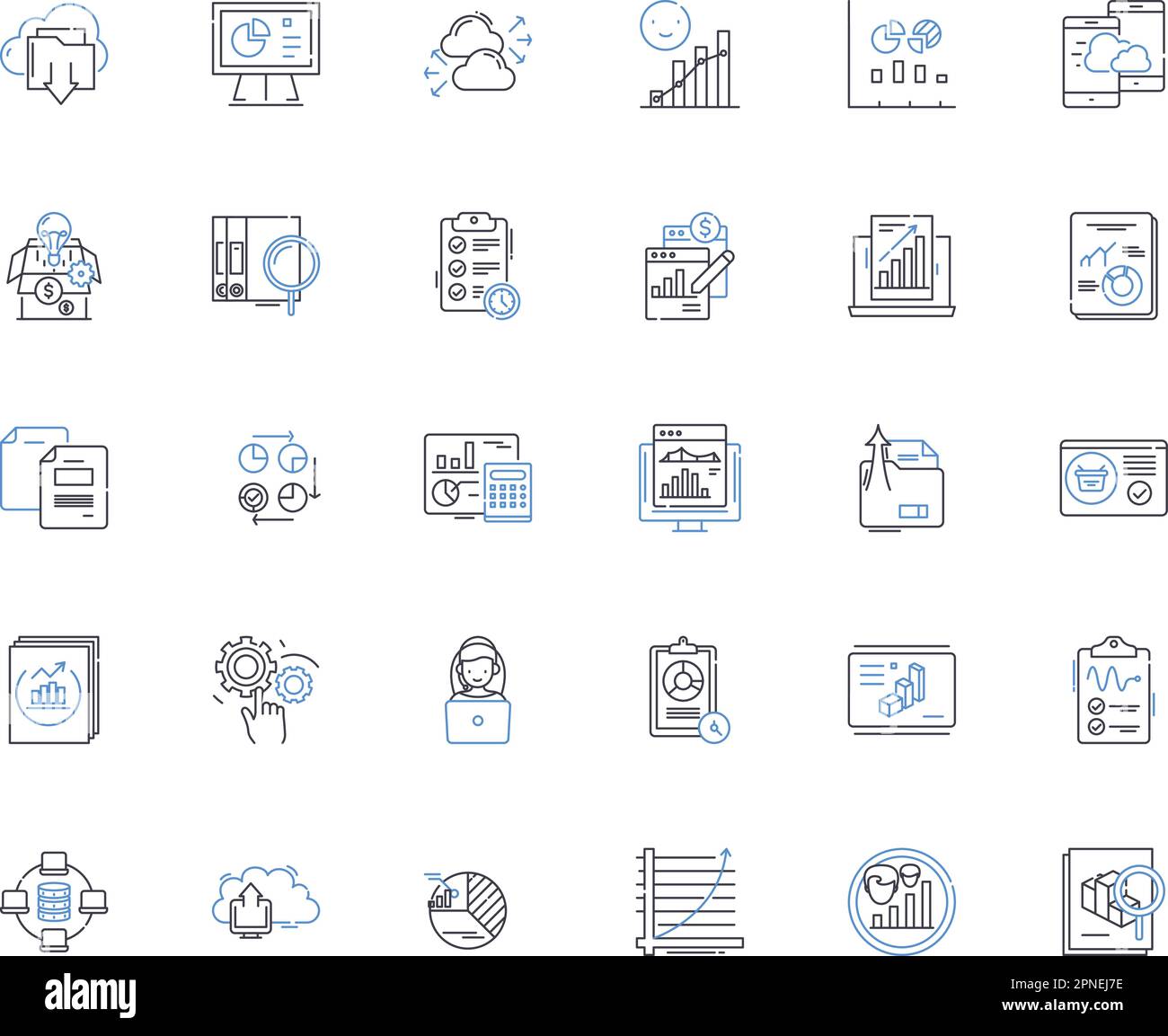 Facts and equipment line icons collection. Statistics, Gadgets ... Facts and equipment line icons collection. Statistics, Gadgets ...