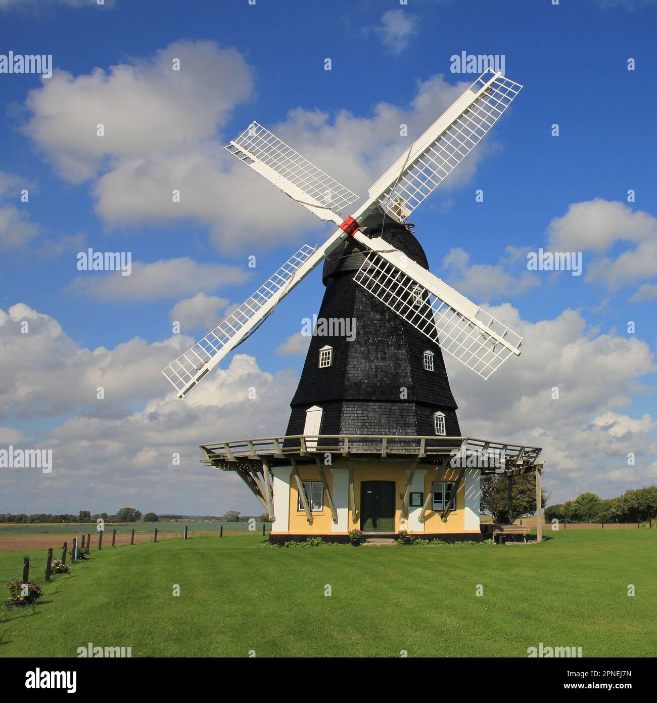 Kanehoej Moelle, old wind mill in Denmark Stock Photo - Alamy