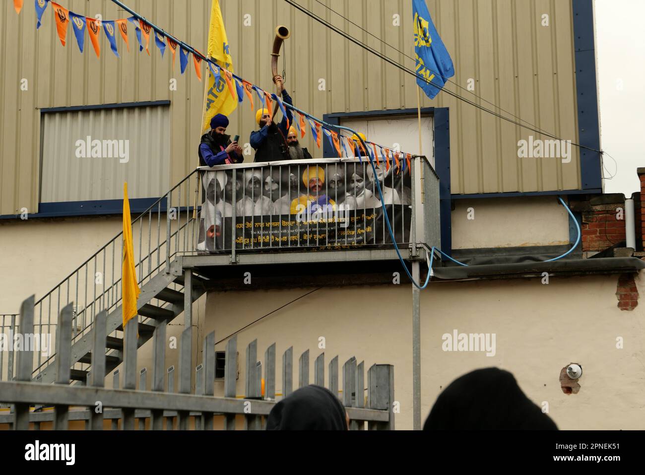 Derby Vaisakhi Nagar Kirtan 2023 Ransingha Horn call from the Sikh ...
