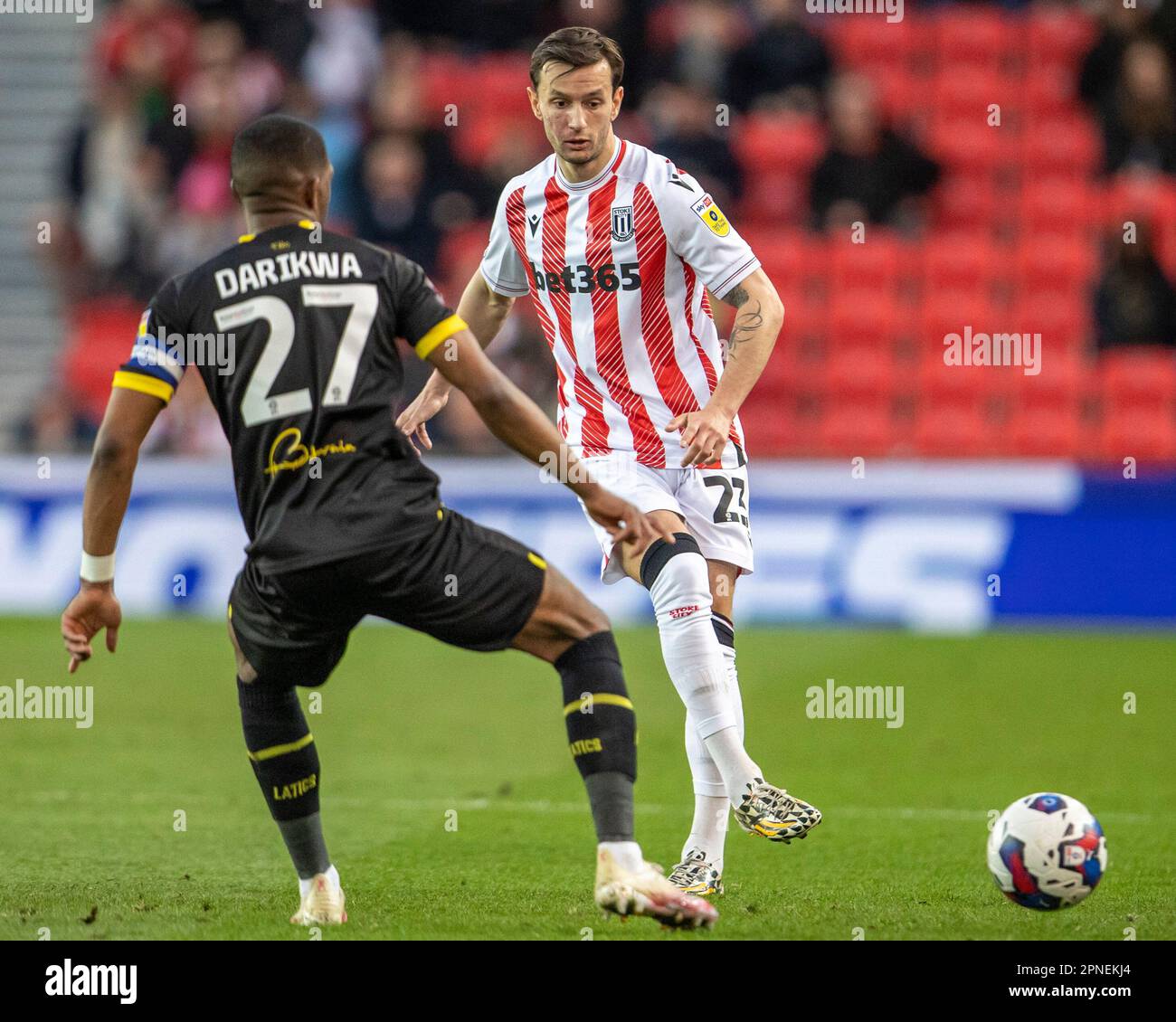 18th April 2023; Bet365 Stadium, Stoke, Staffordshire, England; EFL ...