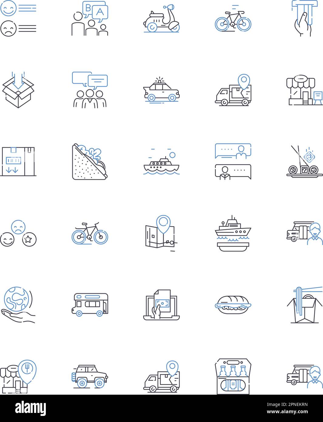 Distribution management line icons collection. Logistics, Delivery ... Distribution management line icons collection. Logistics, Delivery ...