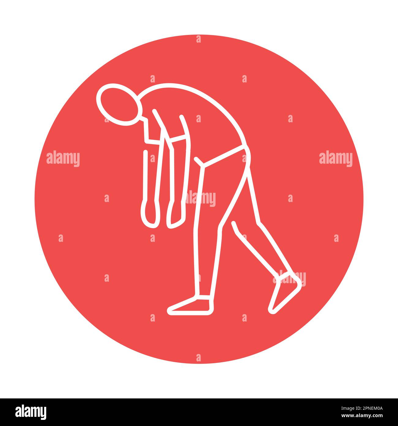 Fatigue color line icon. Human diseases. Pictogram for web page, mobile ...