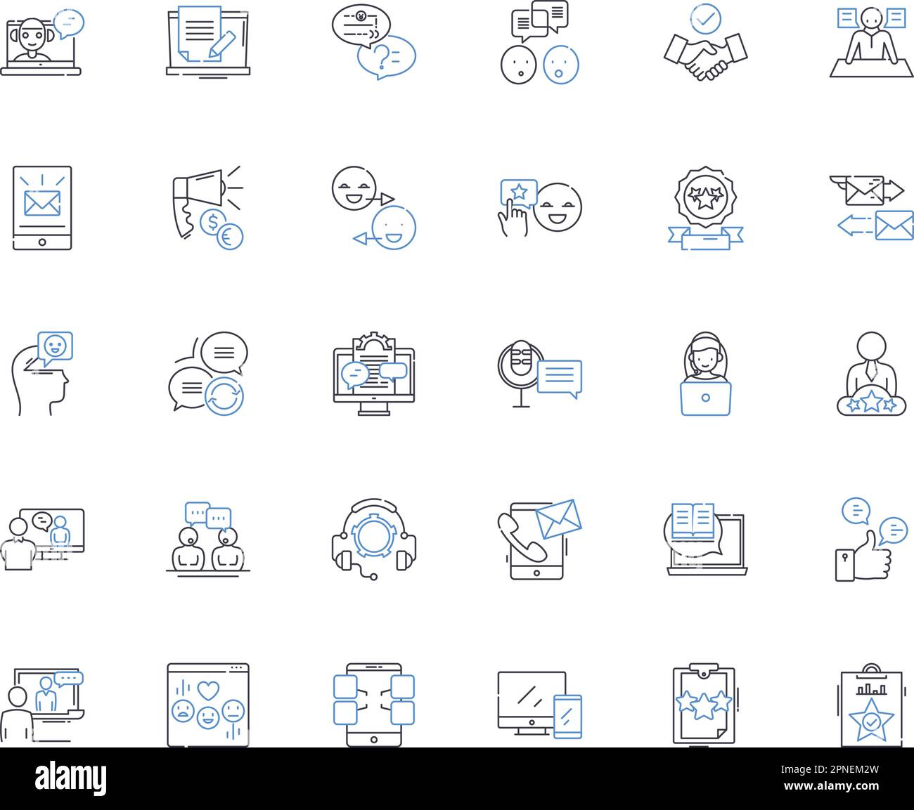 Critiques line icons collection. Analysis, Evaluation, Feedback, Review, Appraisal, Opinion ...