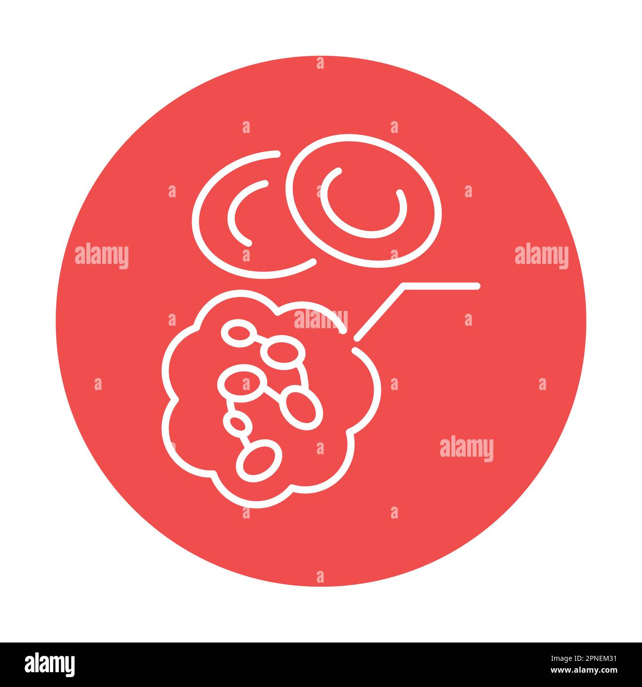 Megaloblastic anemy color line icon. Human diseases. Pictogram for web ...