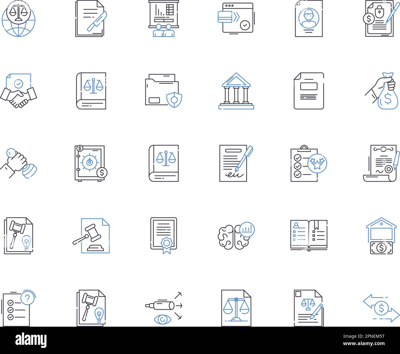 Research wing line icons collection. Innovation, Analysis, Discovery ...