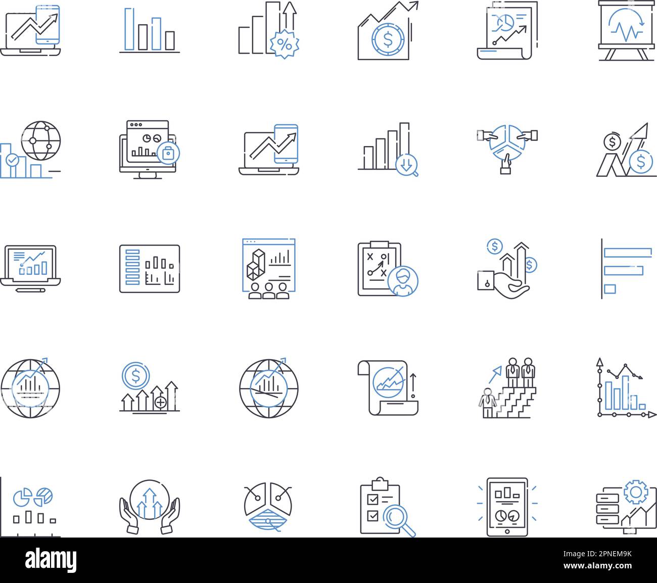 Scoring Line Icons Collection Ranking Points Rating Grade Marker Tally Evaluation Vector