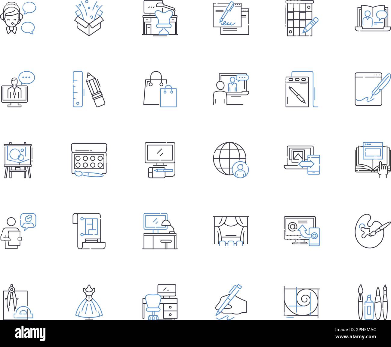 Entrepreneur line icons collection. Innovation, Risk-taking, Visionary ...