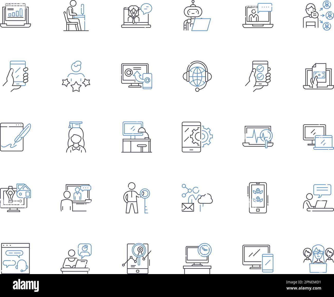 Ledger Account Line Icons Collection Accounts Balances Transactions Ledger Debits Credits