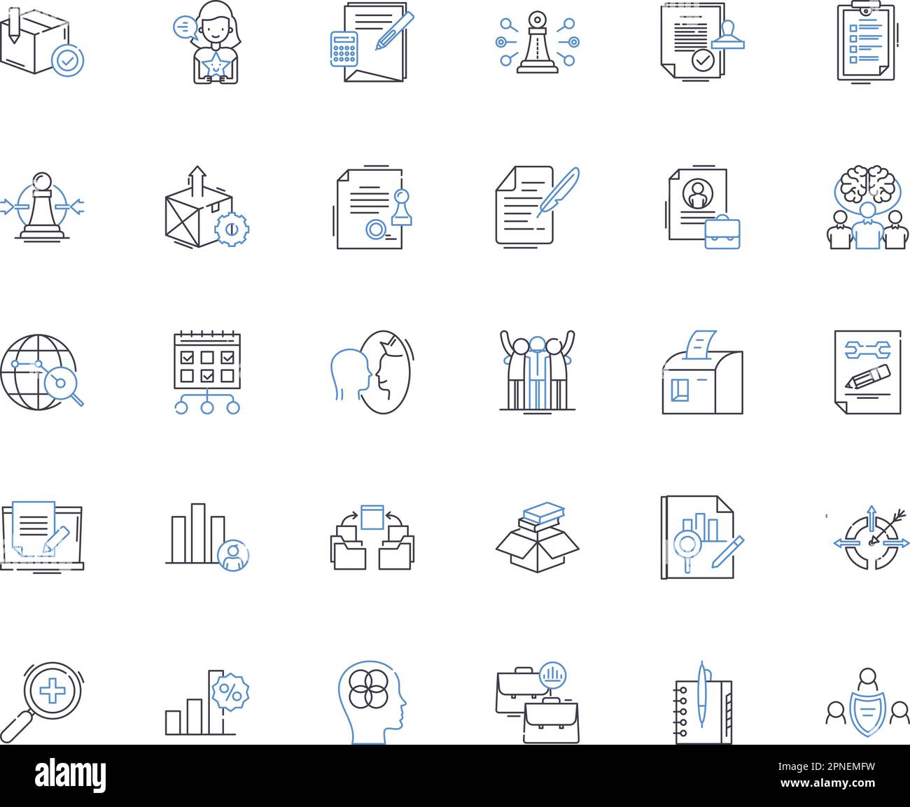 Business and commerce line icons collection. Profit, Investment ...