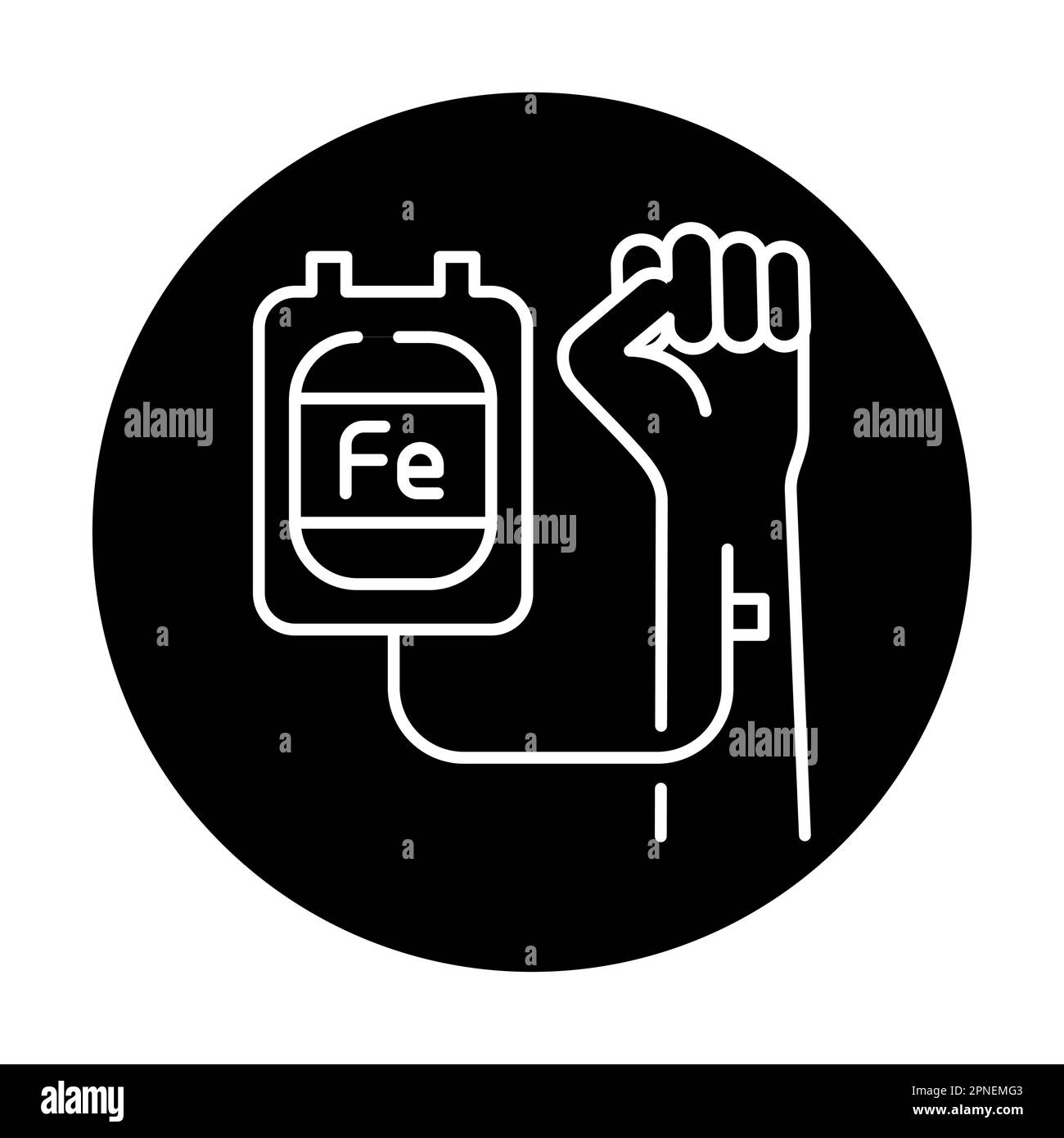 Iron transfusion color line icon. Human diseases. Pictogram for web ...