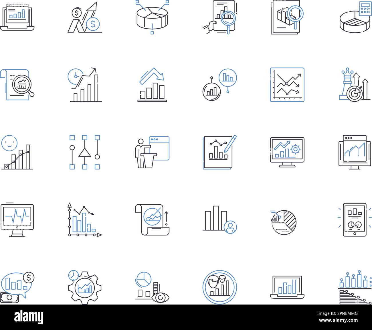 Graphic depiction line icons collection. Illustration, Sketching ...